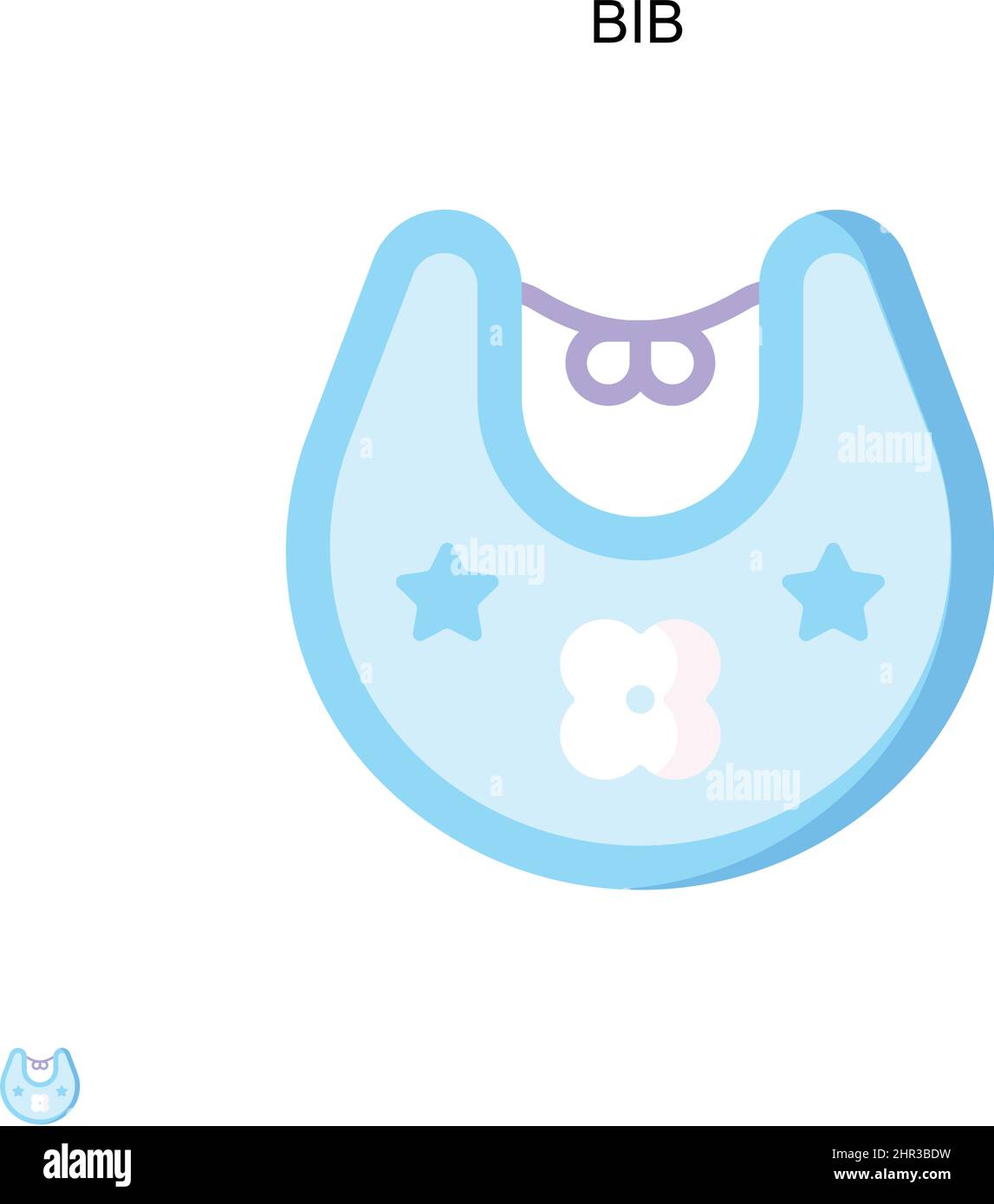 Bib Simple vector icon. Illustration symbol design template for web ...