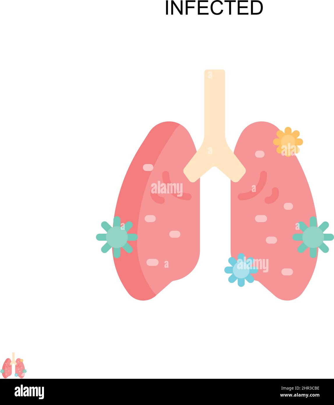 Infected Simple vector icon. Illustration symbol design template for ...