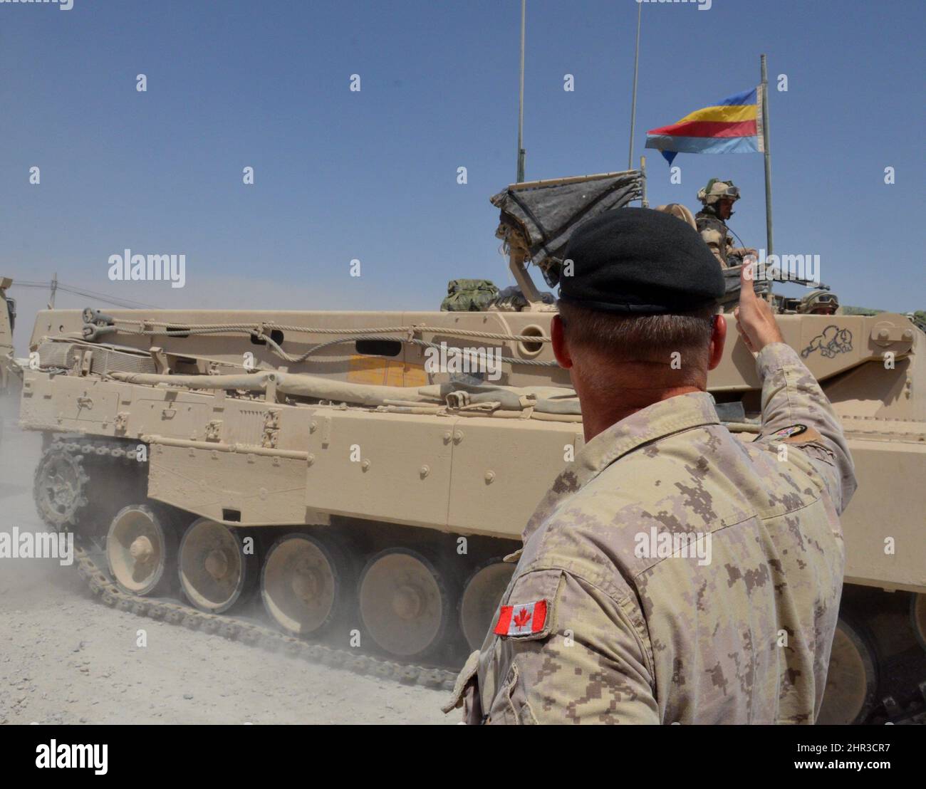 Canadian task force commander, Brig.-Gen. Dean Milner, gives the thumbs ...