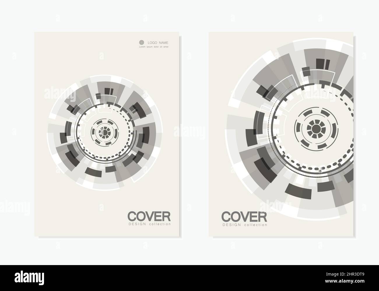 Brochure with abstract round structure. Technology design Stock Vector ...