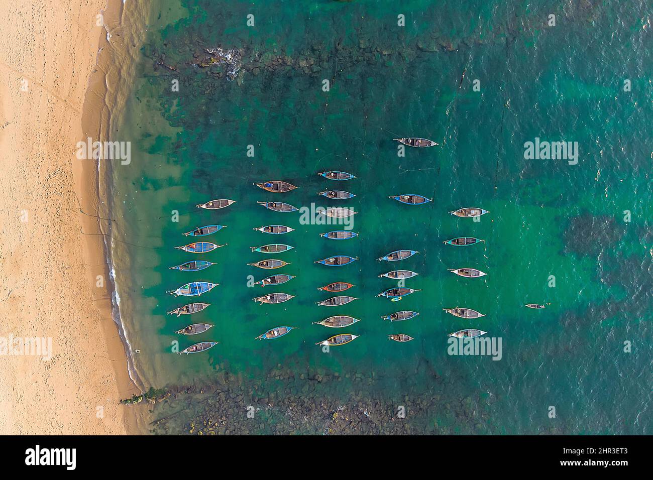 Beautiful Aerial Seascape of Mubarak Village Karachi. Fishing Harbor ...