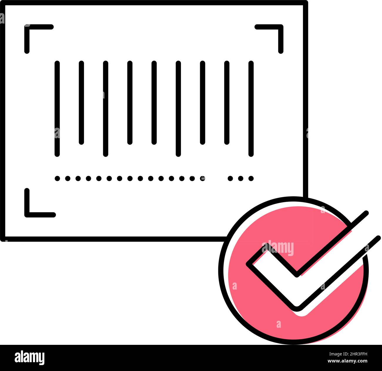 approved qr code color icon vector isolated illustration Stock Vector ...