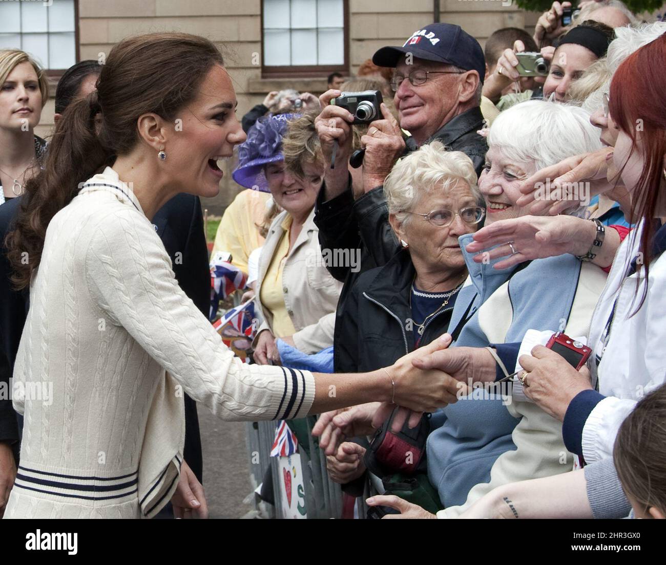 The Duchess of Cambridge greets well wishers at Province House Monday ...