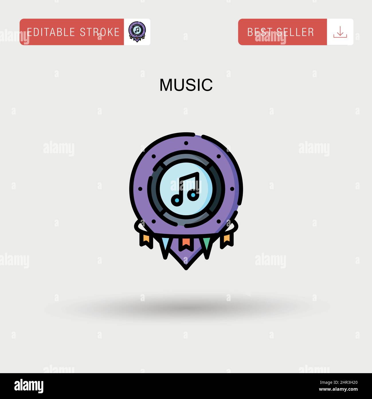 Simple music sheet Stock Vector Images - Alamy