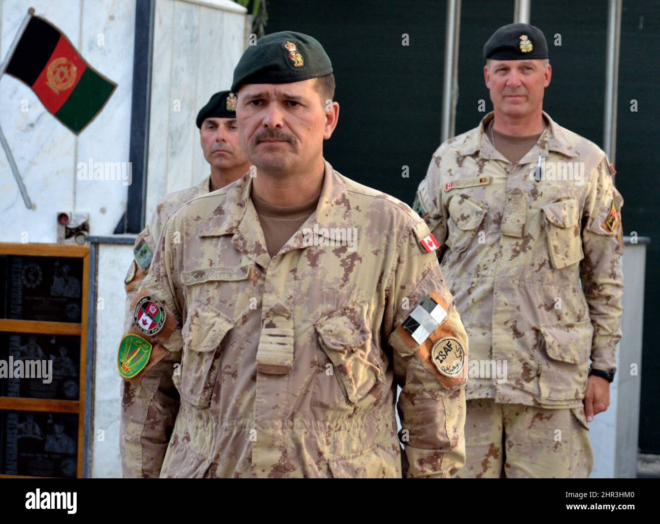 Col. Hercule Gosselin (centre), the last commander of the Operational ...