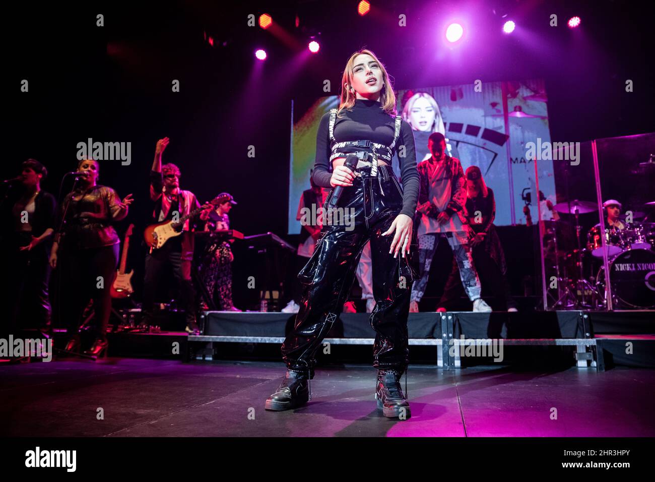 Barcelona, Spain. 2022.02.23. Nicki Nicole artist perform on stage ...