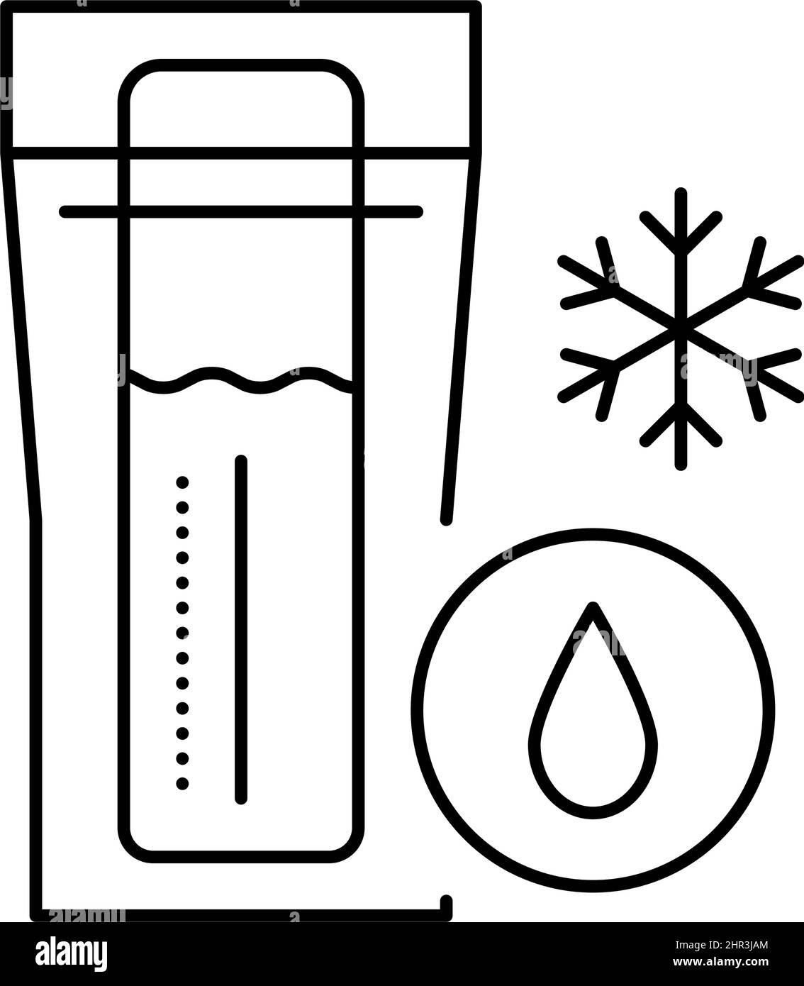 freezing milk storage line icon vector illustration Stock Vector Image ...