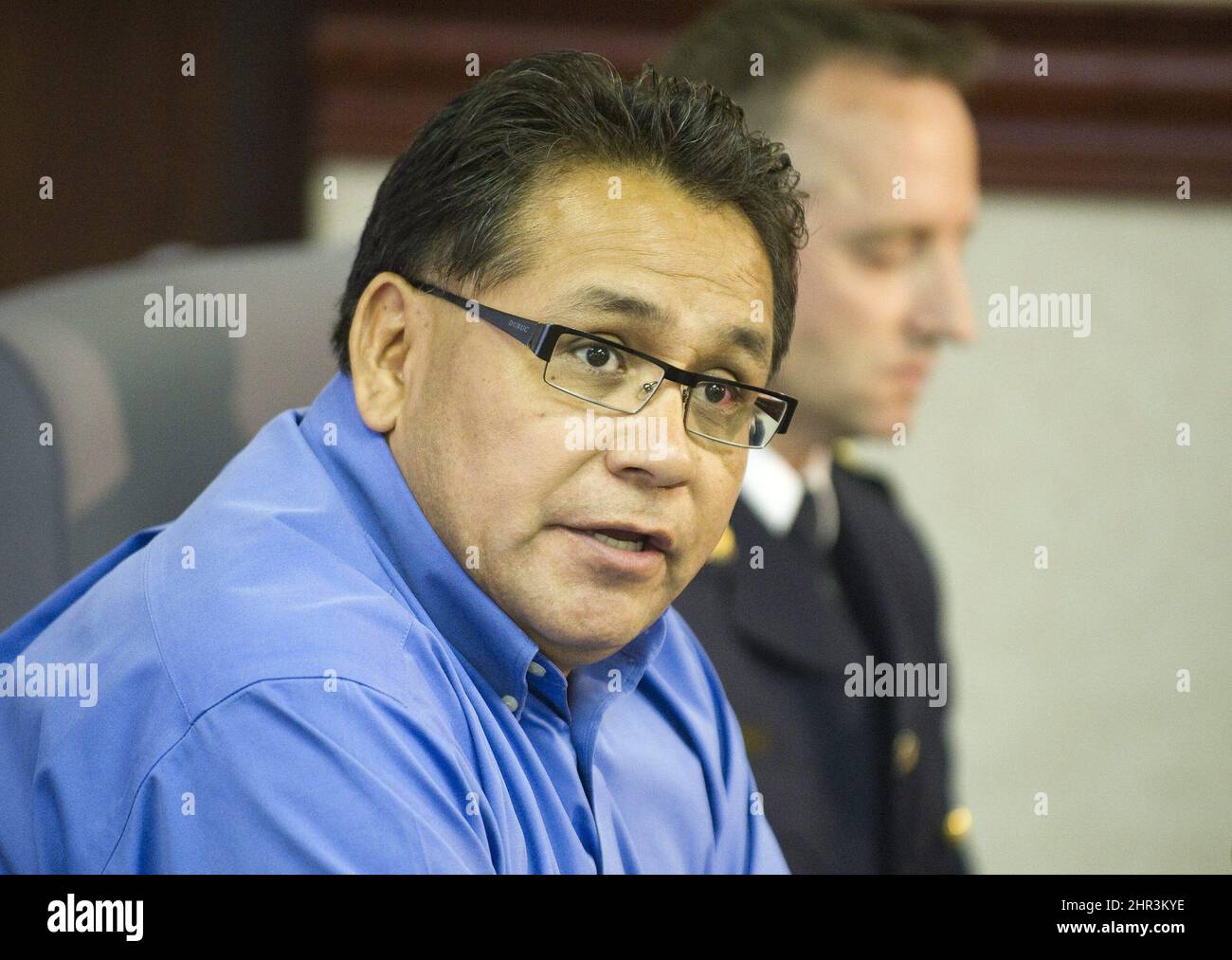 Chief Marvin Yellowbird reflects at a press conference Monday, July 11 ...