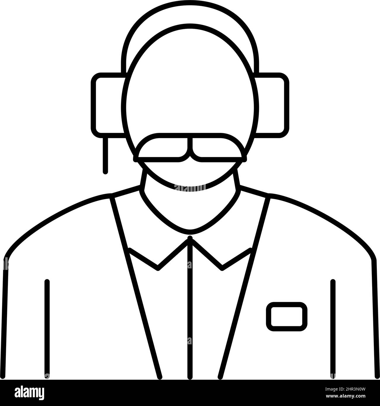 air navigator flight school line icon vector illustration Stock Vector ...