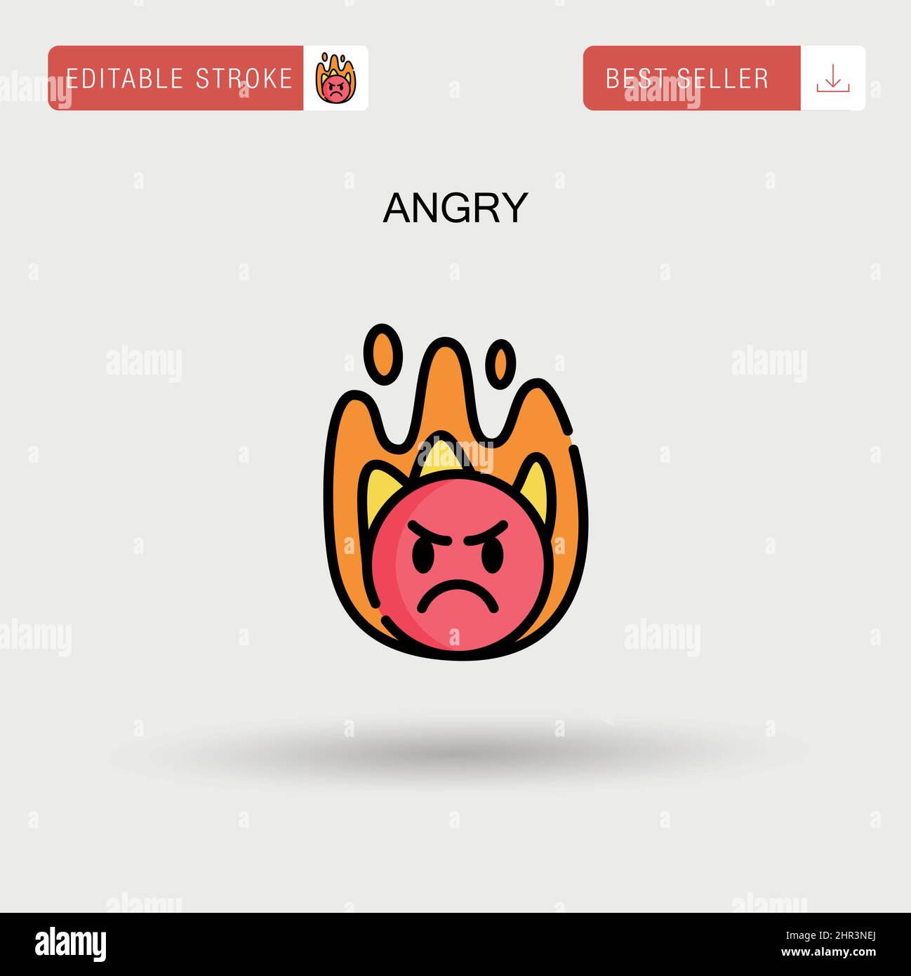Angry icon hi-res stock photography and images - Alamy