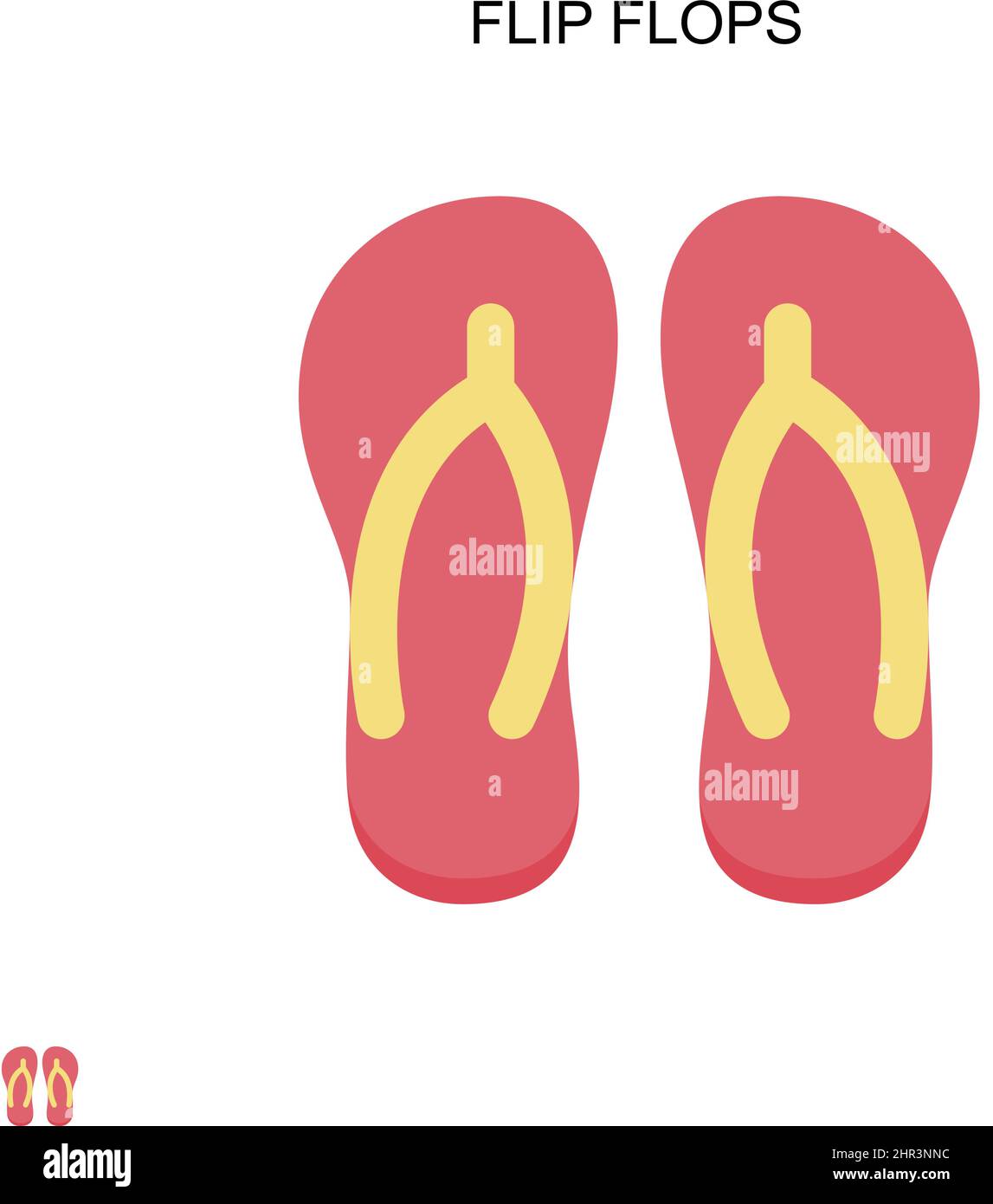 Flip flops Simple vector icon. Illustration symbol design template for web mobile UI element ...