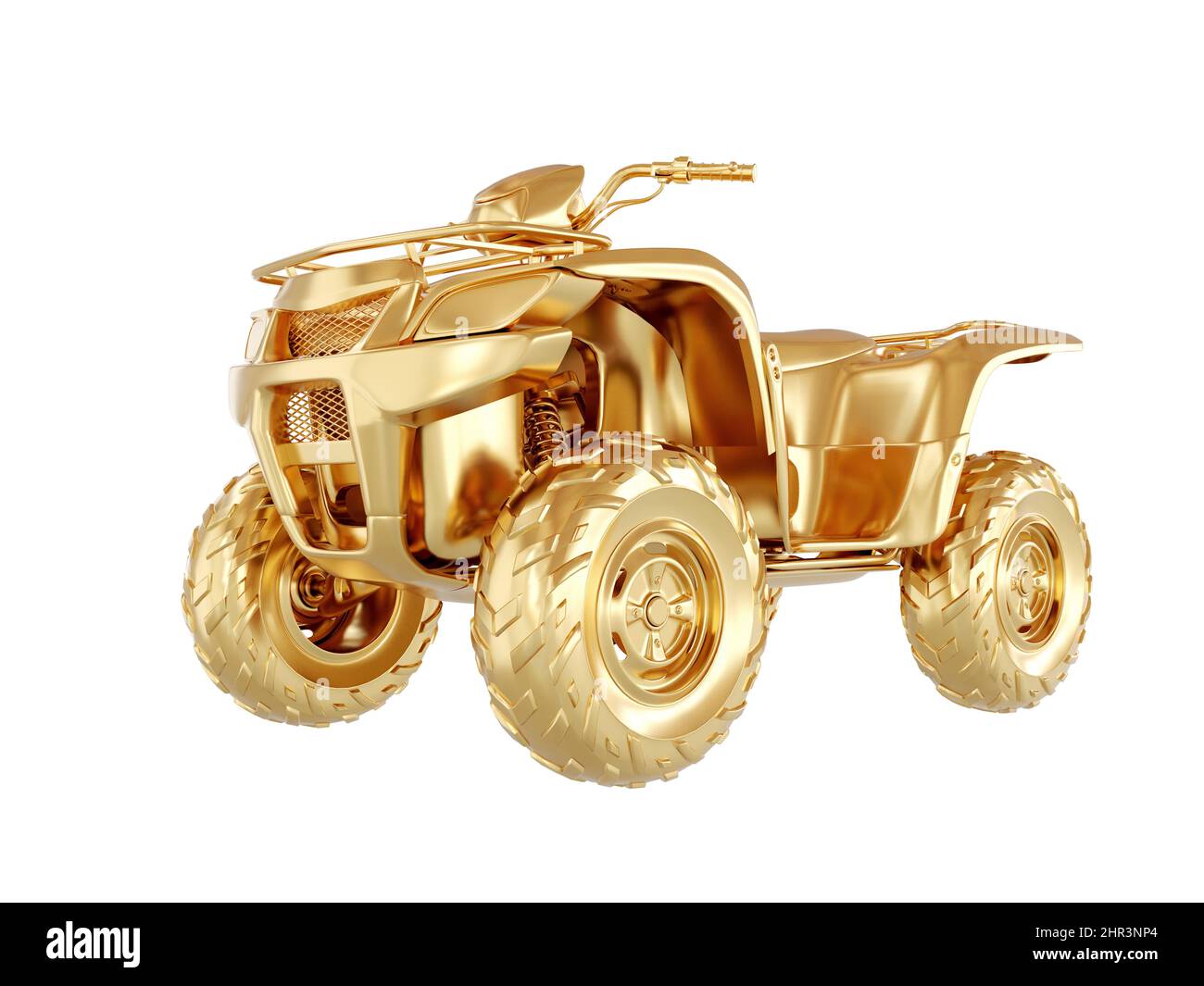 Conceptual image of a quad bike on a white background Stock Photo - Alamy