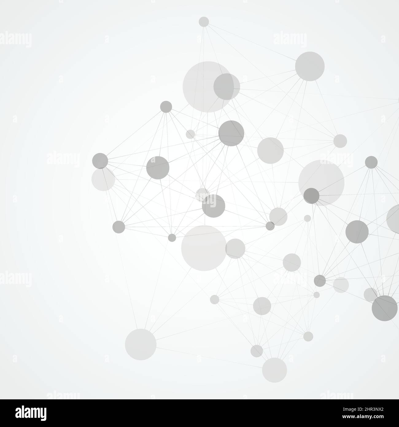 Abstract Polygonal Network Shapes With Connecting Dots And Lines Science And Technology