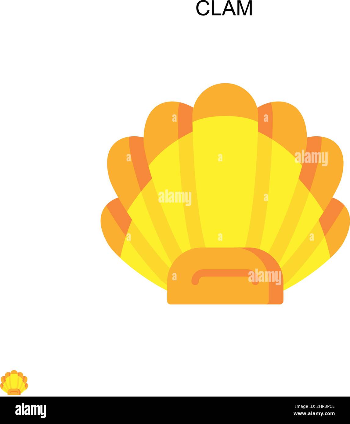 Clam Simple vector icon. Illustration symbol design template for web ...