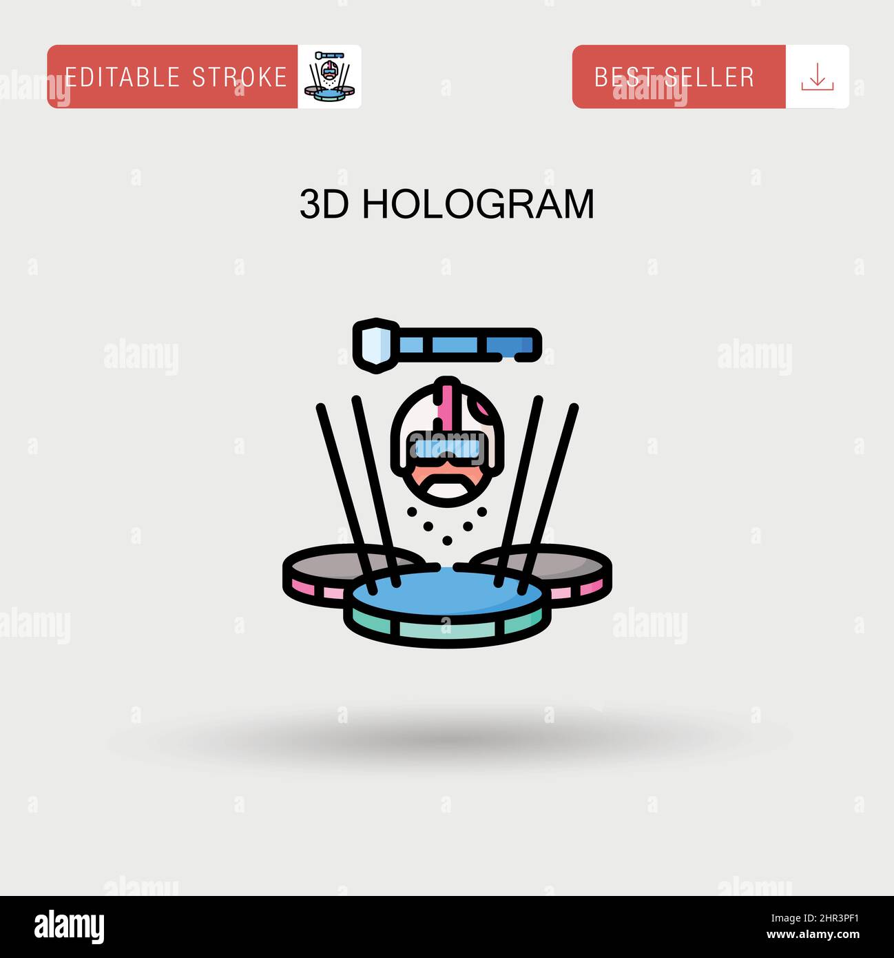 3d hologram Simple vector icon Stock Vector Image & Art - Alamy