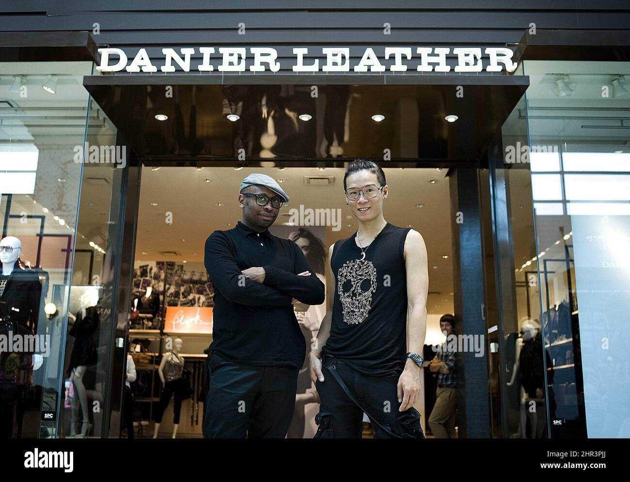 Fashion designers Kirk Pickersgill, left, and Stephen Wong, right, the ...
