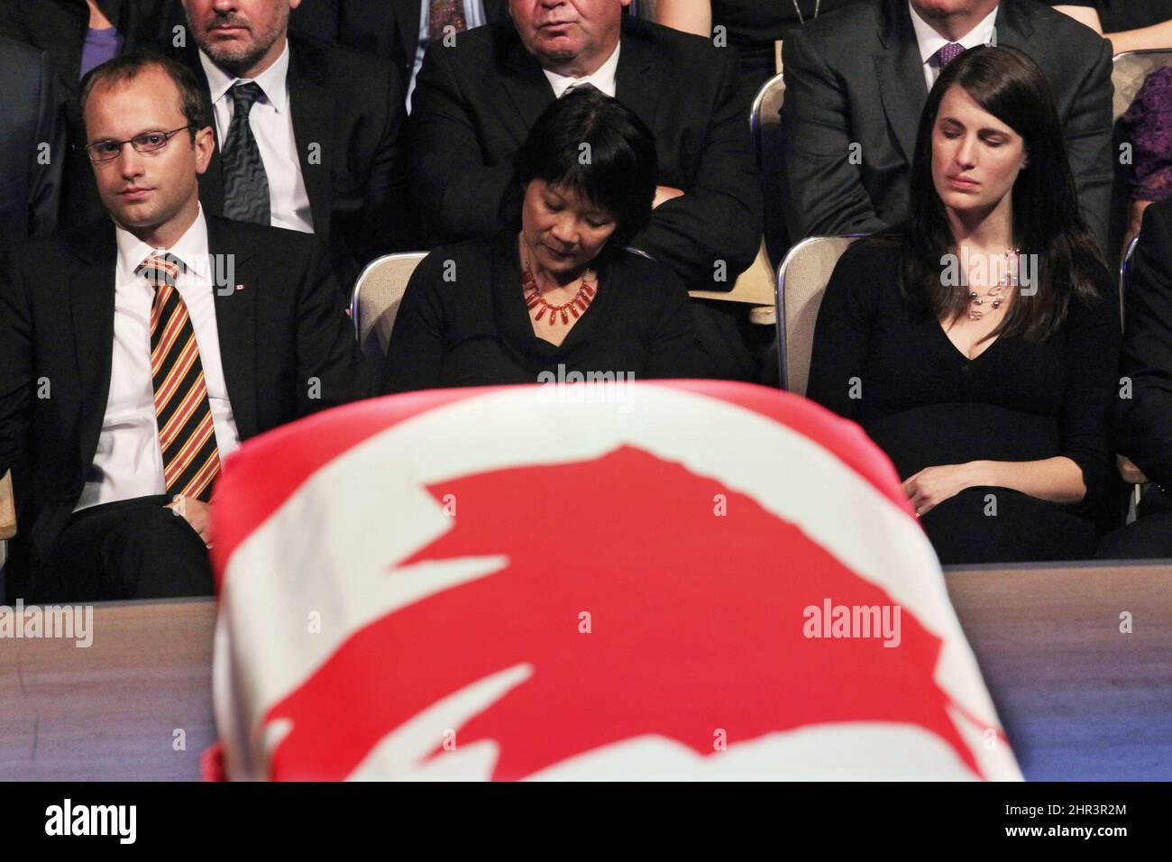 Olivia Chow and her stepson Mike Layton and stepdaughter Sarah Campbell ...