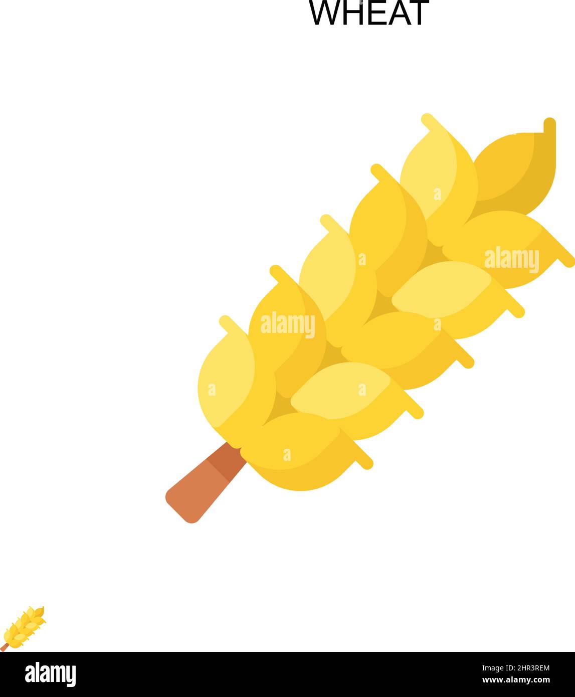 Wheat Simple vector icon. Illustration symbol design template for web ...