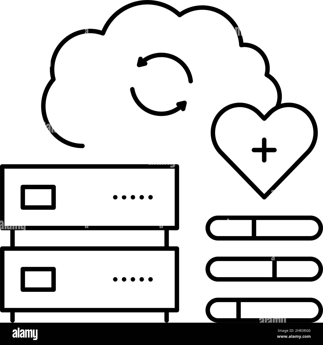 smart healthcare line icon vector illustration Stock Vector Image & Art ...