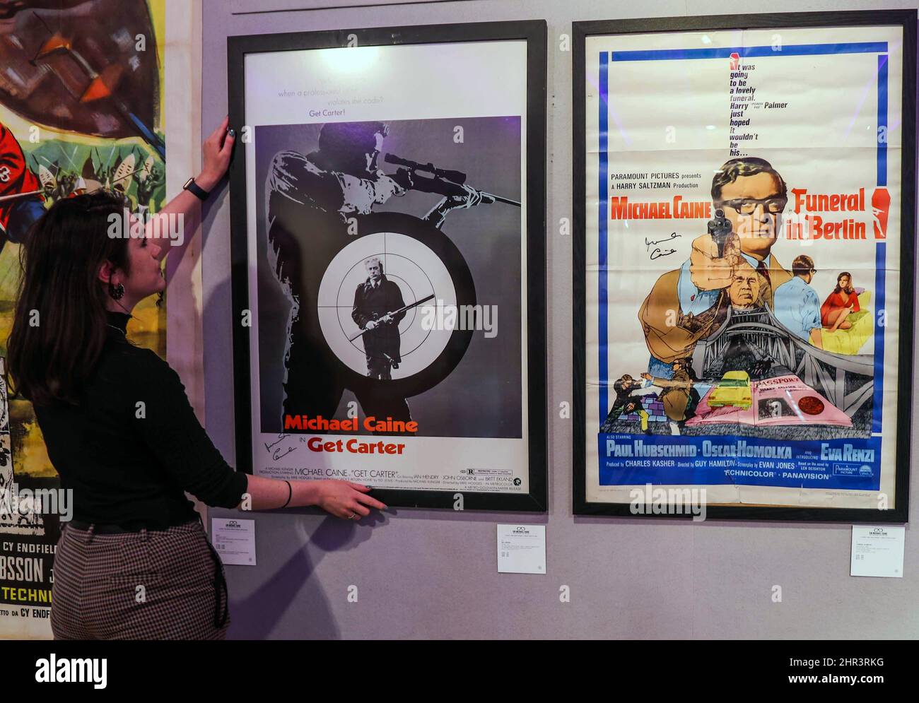 Film posters for acting roles by michael caine hi-res stock photography ...