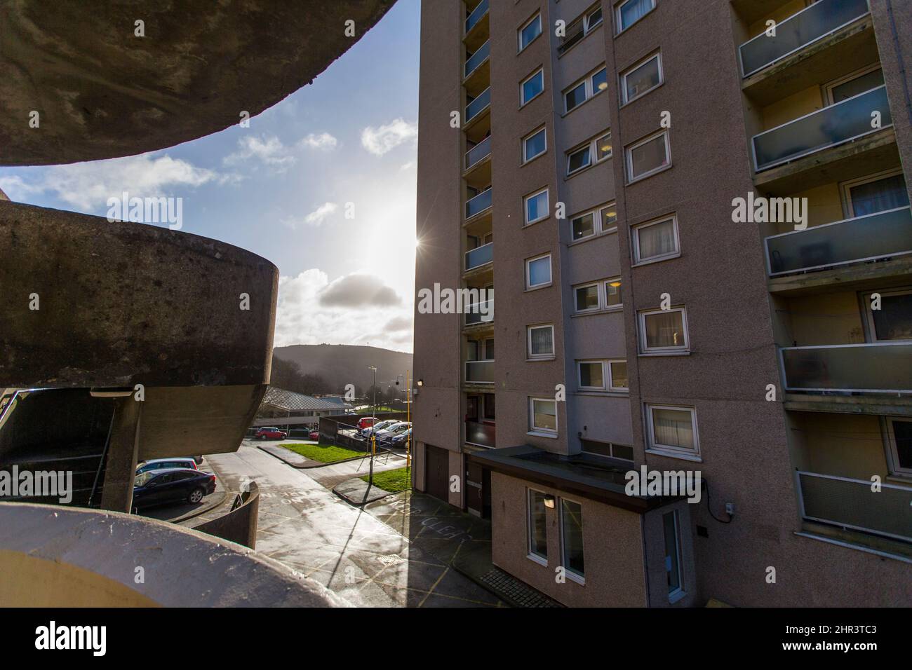 Range Lane or Haley Hill high-rise council flats in Halifax, West ...