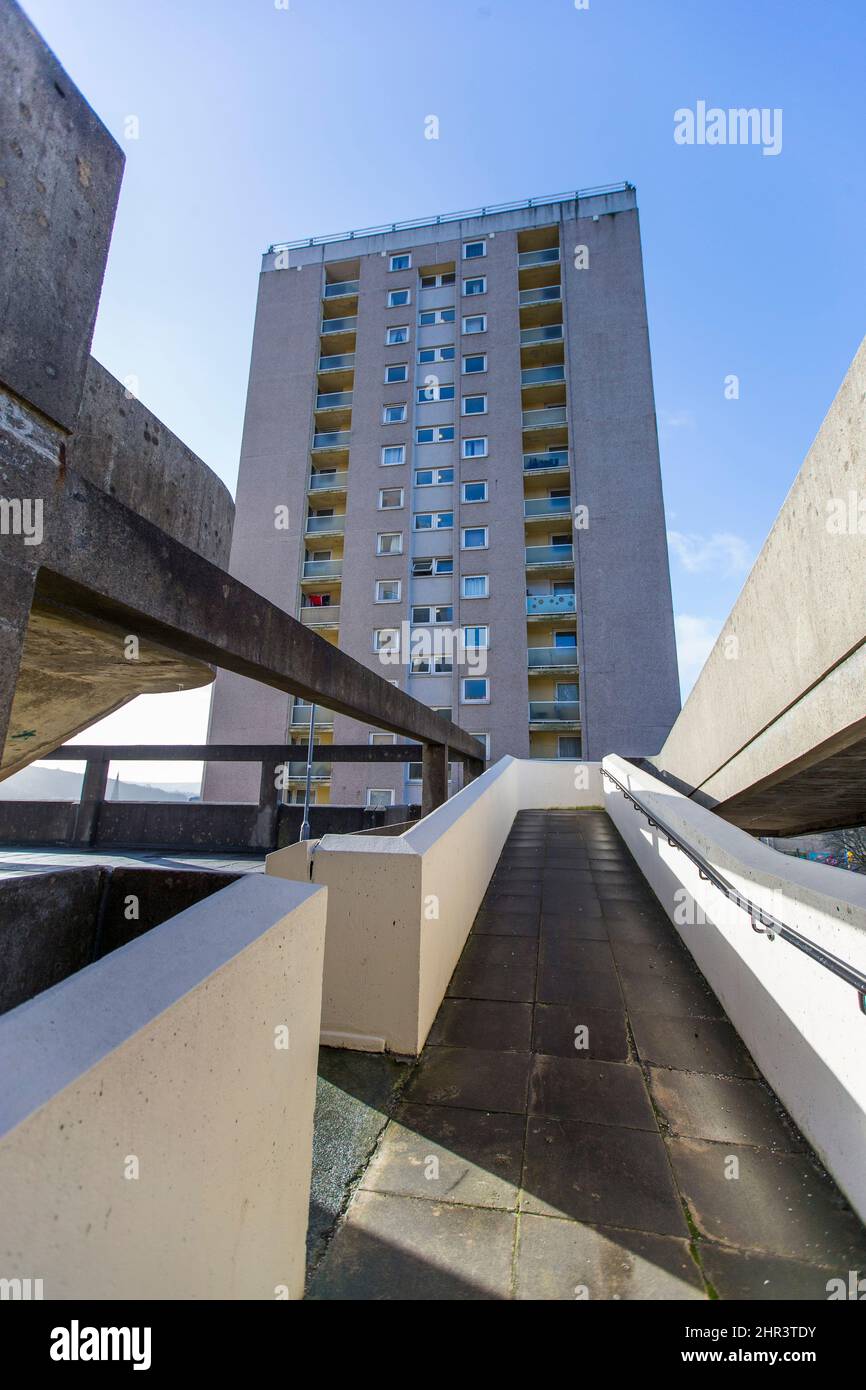 Range Lane or Haley Hill high-rise council flats in Halifax, West ...