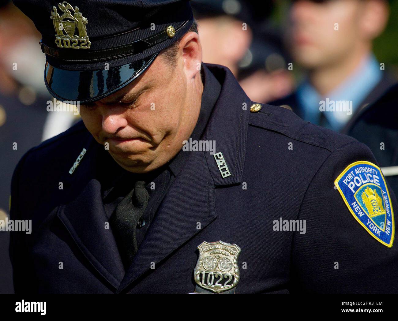 New York City Port Authority police officer Raymond Murray pauses ...