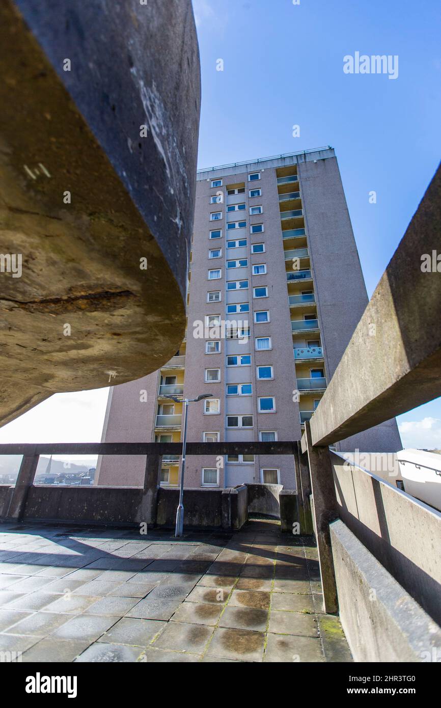 Range Lane or Haley Hill high-rise council flats in Halifax, West ...