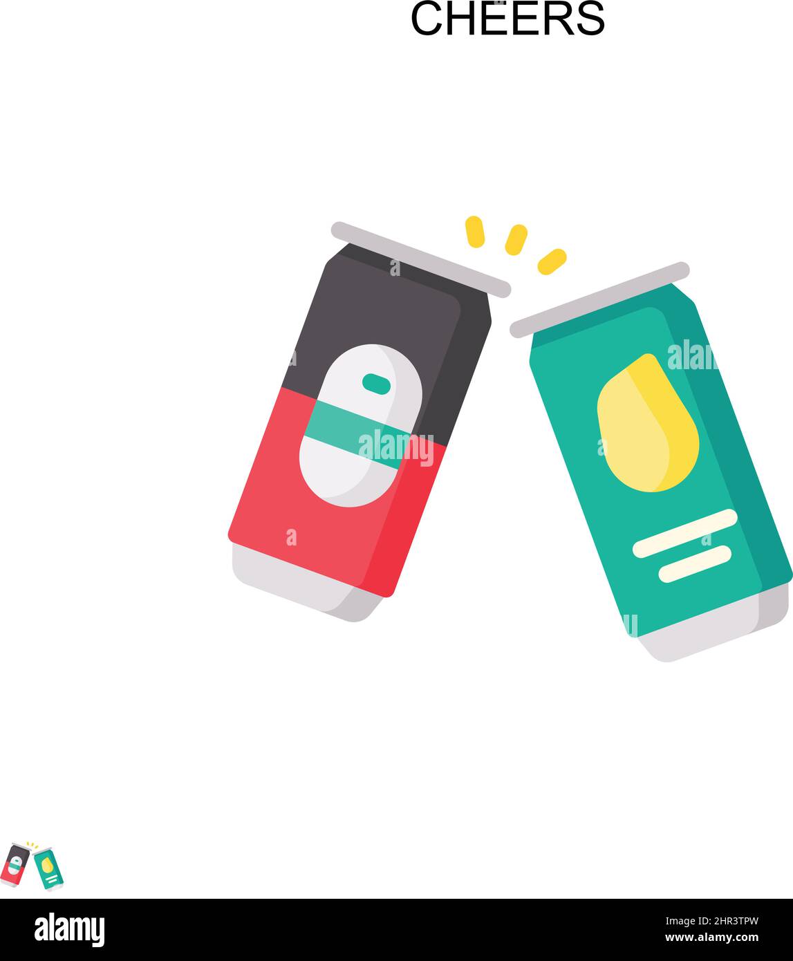 Cheers Simple vector icon. Illustration symbol design template for web ...