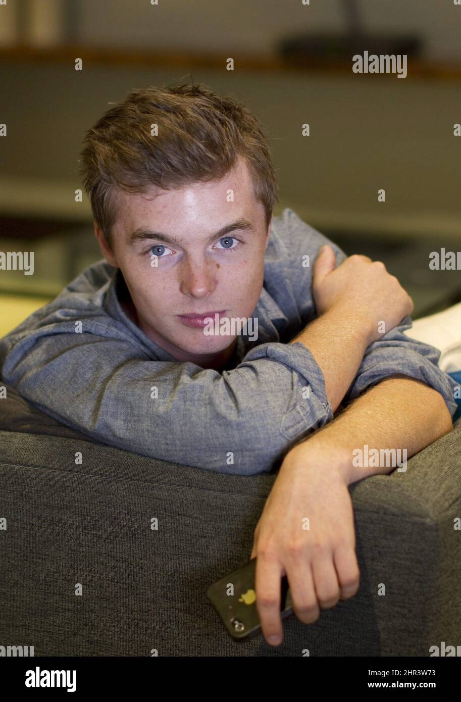 Actor Tyler Johnston is pictured as he promotes his film 'The Odds' at ...