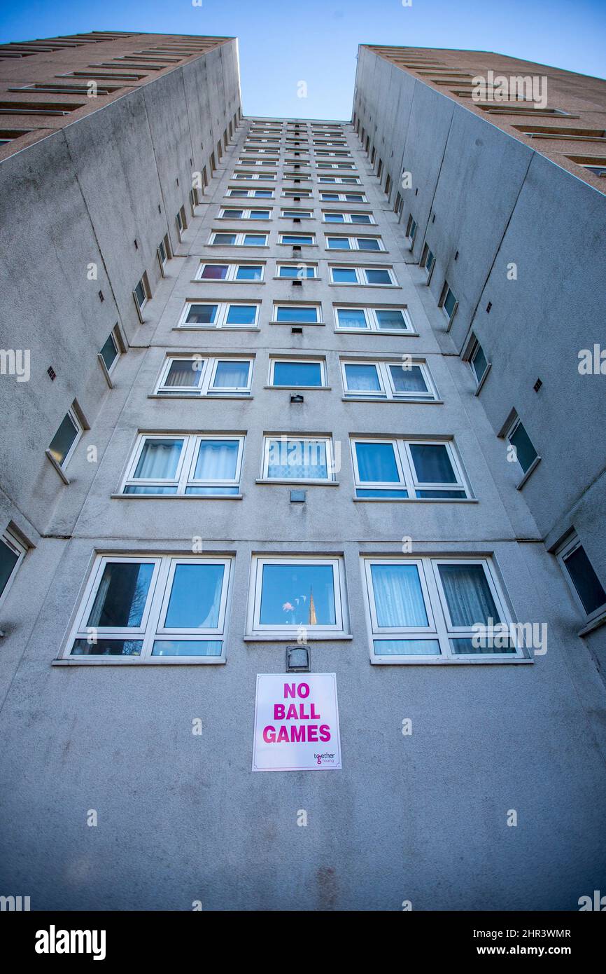 Range Lane or Haley Hill high-rise council flats in Halifax, West ...