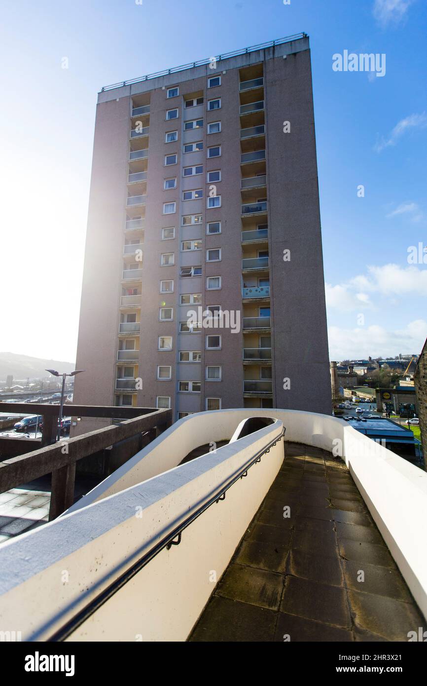 Range Lane or Haley Hill high-rise council flats in Halifax, West ...