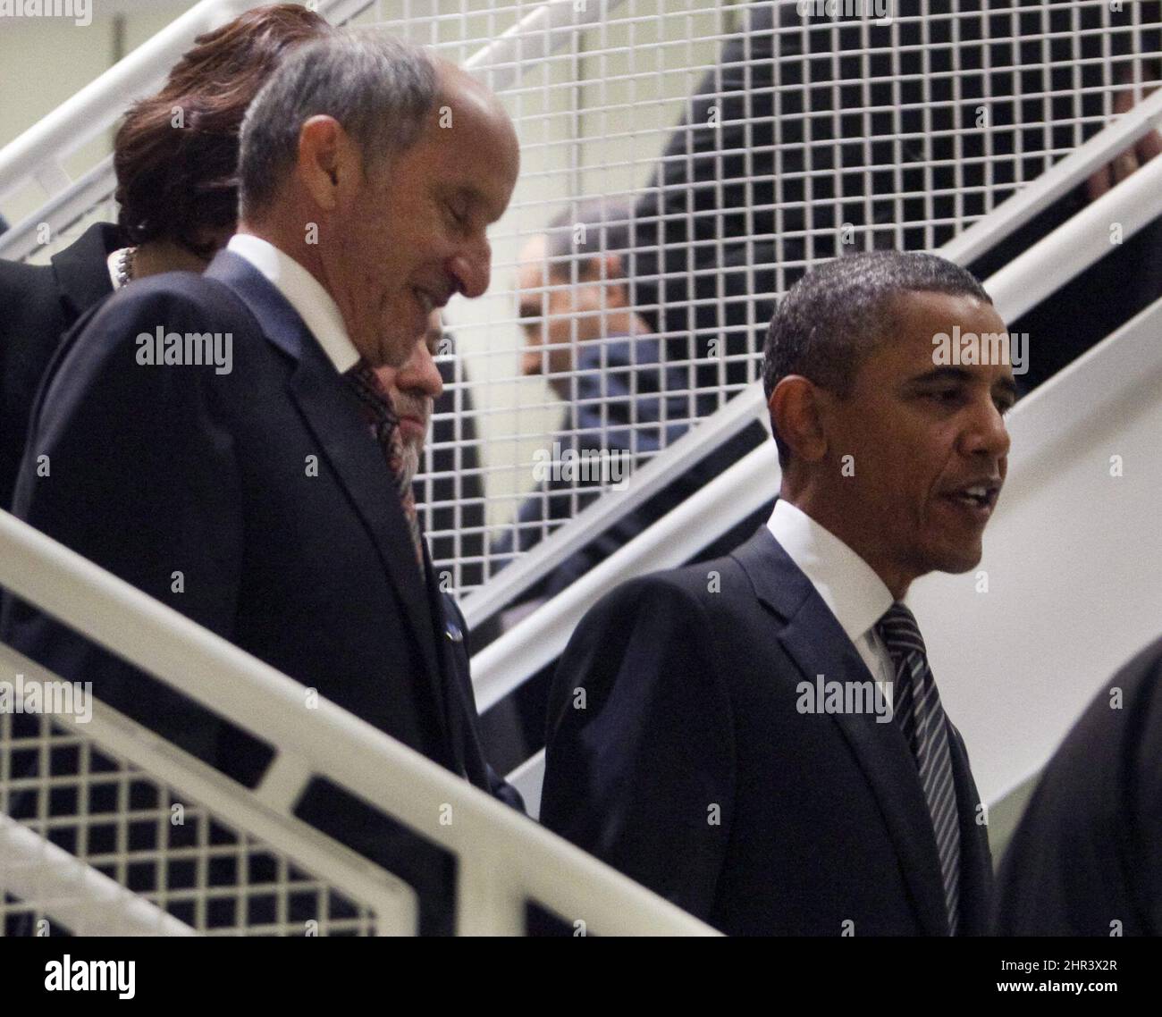 Libyan Transitional National Council Chairman Mustafa Abdel Jalil, left ...