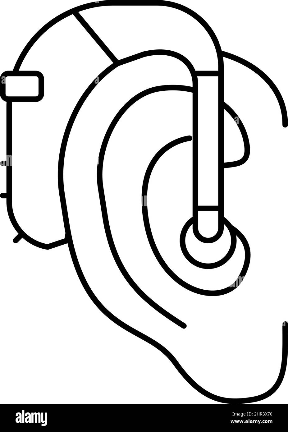 hearing aids line icon vector illustration Stock Vector Image & Art - Alamy
