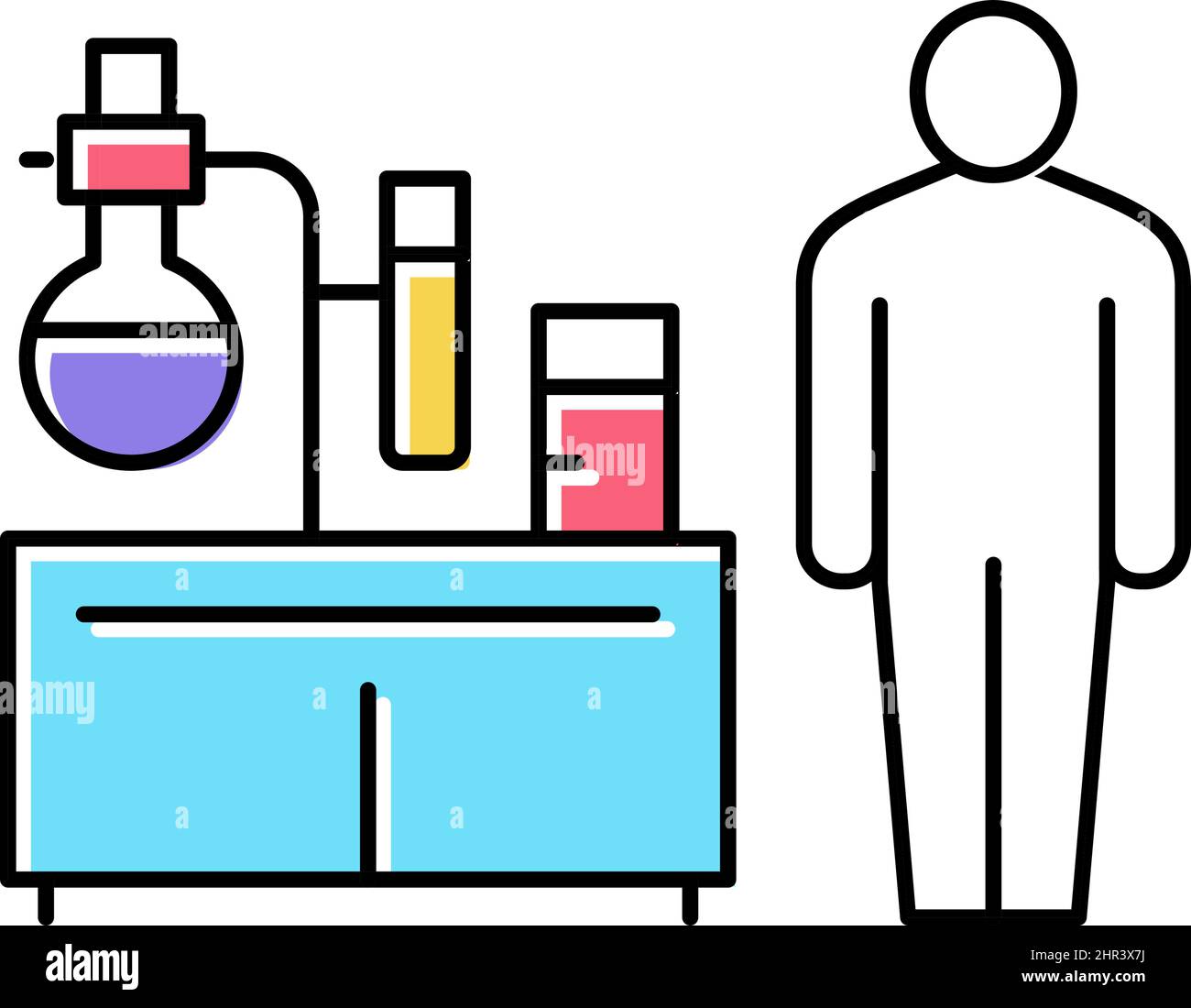 pharmaceutical laboratory worker color icon vector illustration Stock ...