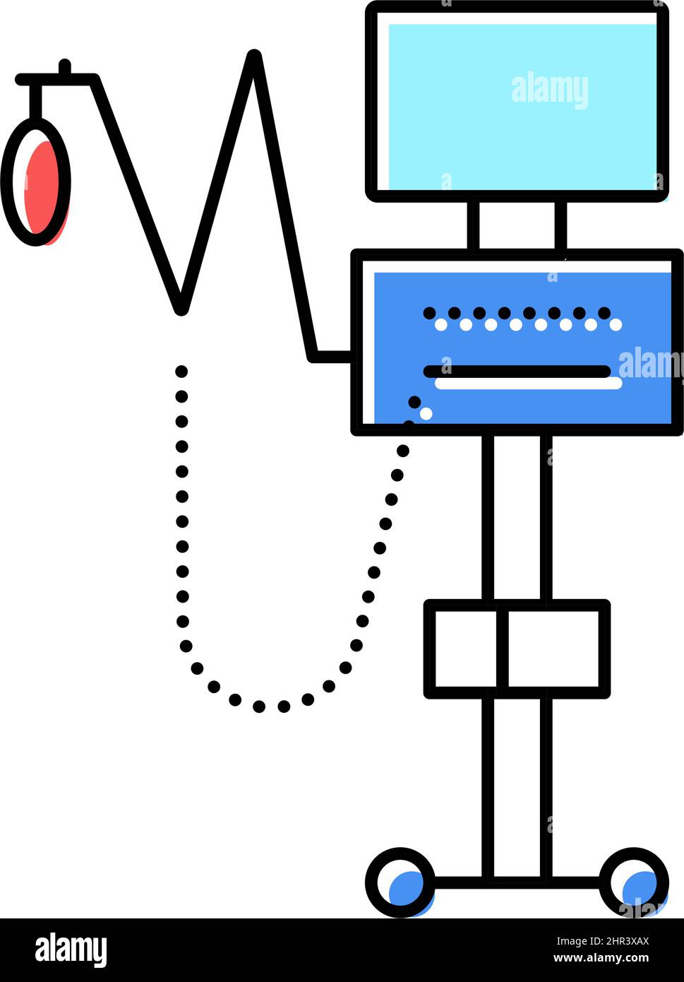 oxygen medical equipment color icon vector illustration Stock Vector ...