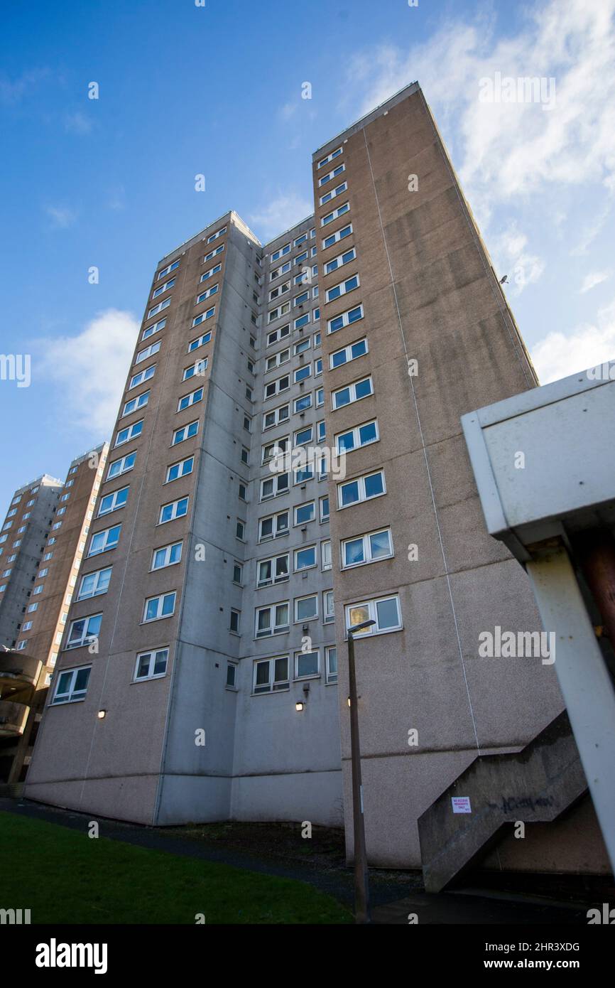 Range Lane or Haley Hill high-rise council flats in Halifax, West ...