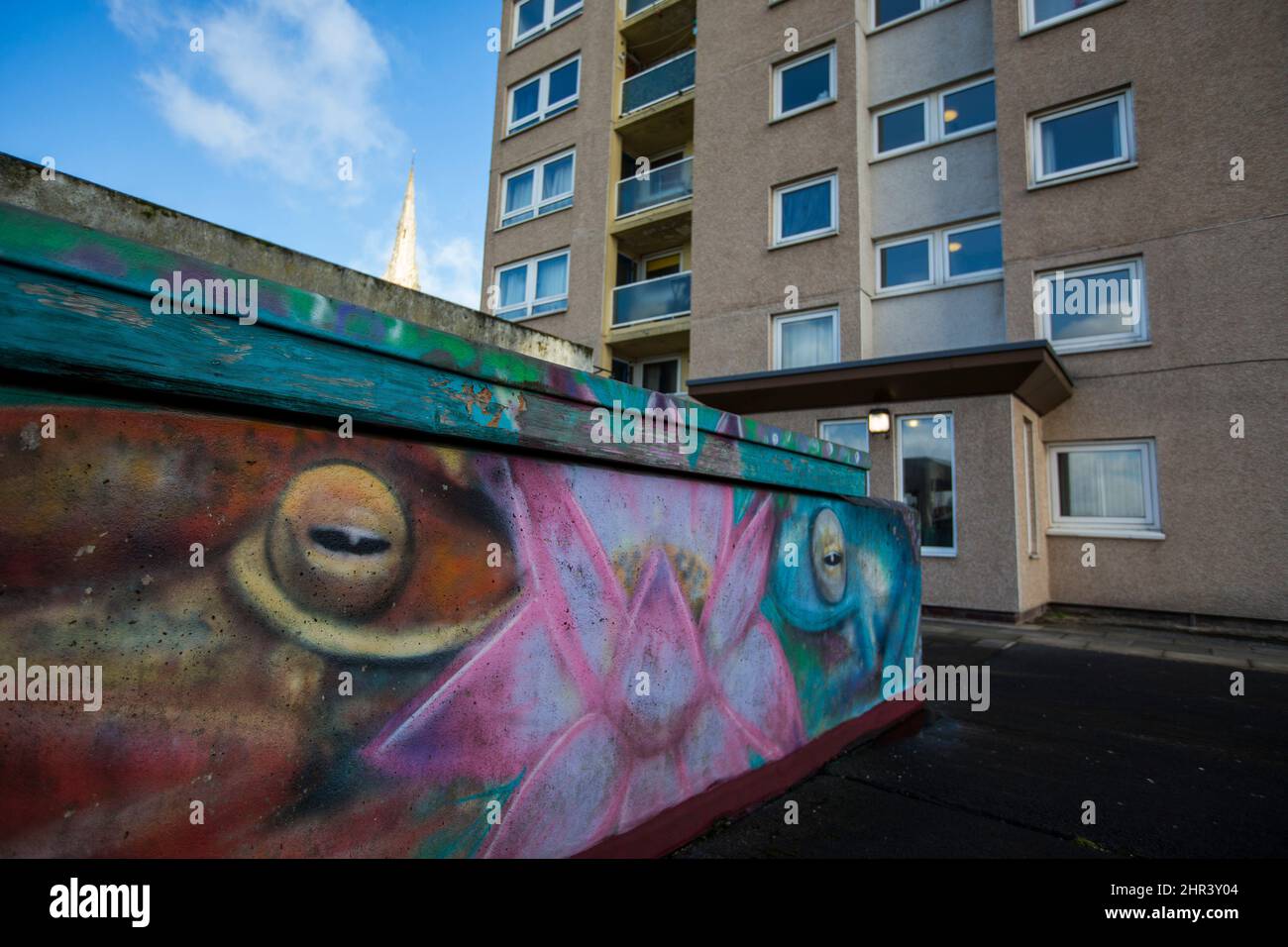 Range Lane or Haley Hill high-rise council flats in Halifax, West ...