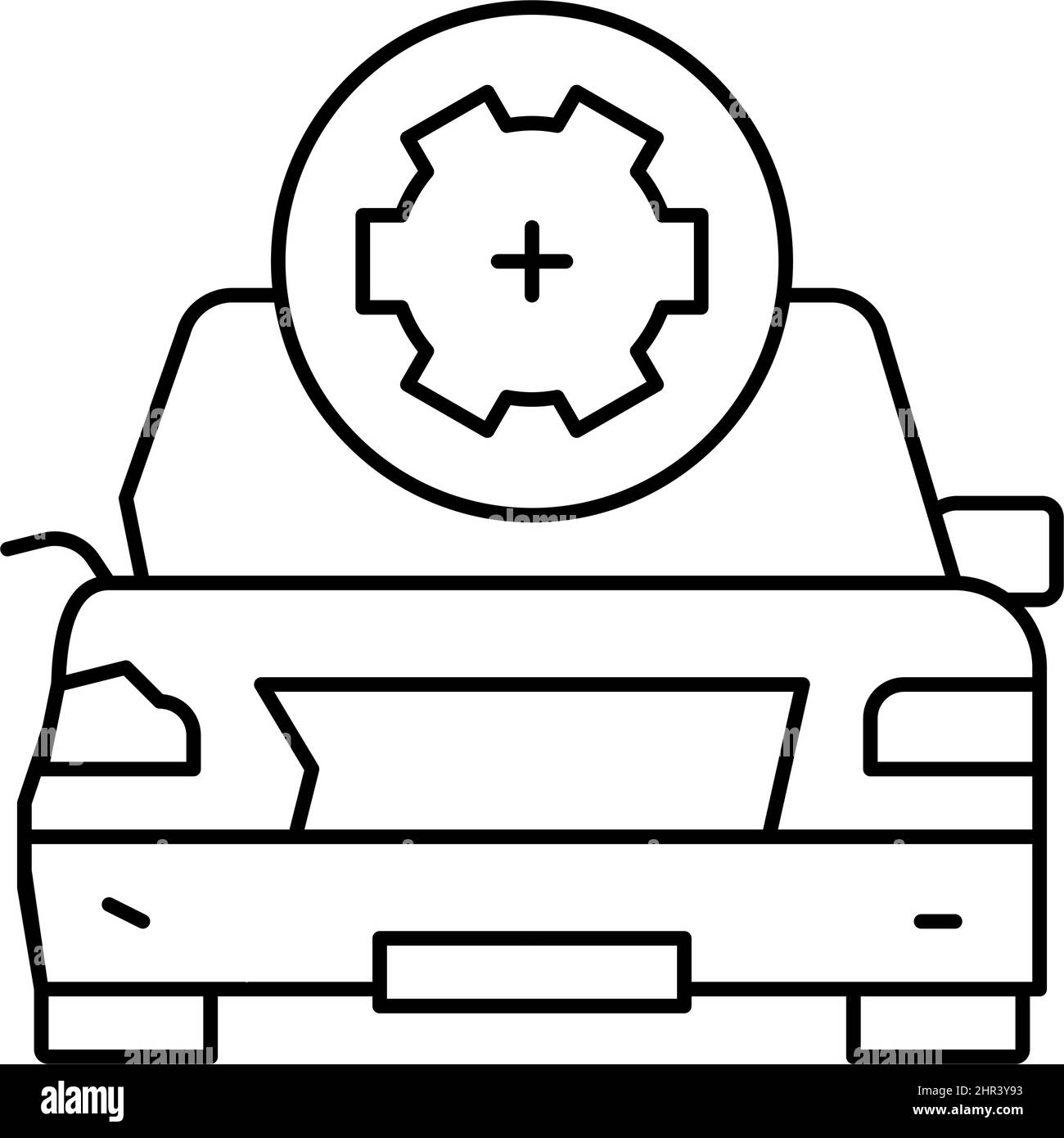 body damage repair line icon vector illustration Stock Vector Image ...