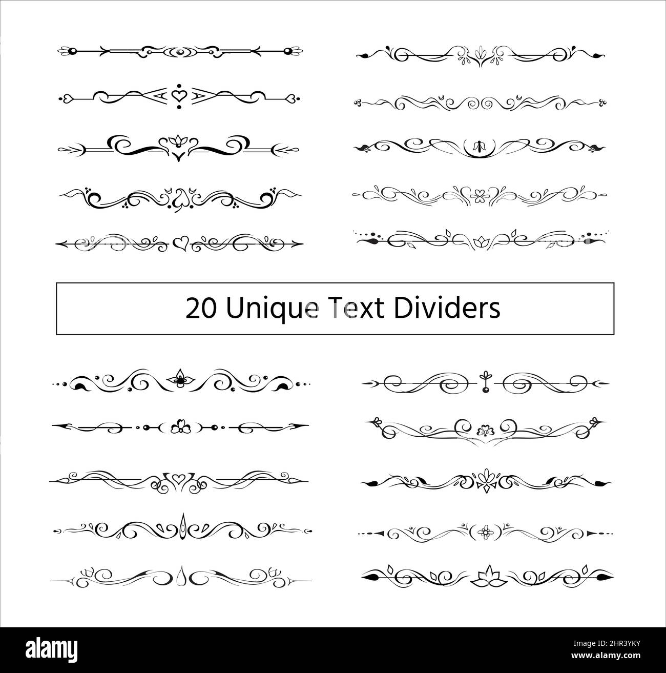 Fancy Text Borders Fancy Rectangular Frames | Hand Drawn Border