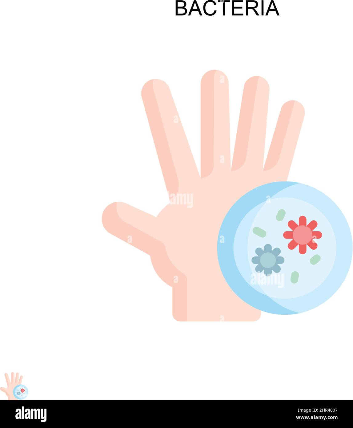 Bacteria Simple vector icon. Illustration symbol design template for ...