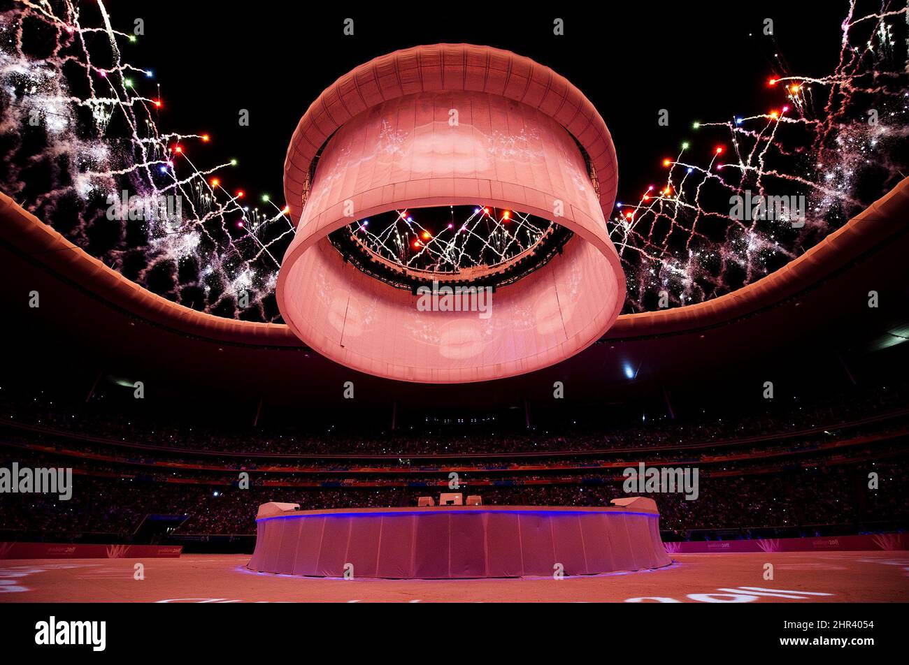 The Omnilife Stadium lights up during the closing ceremonies of the ...