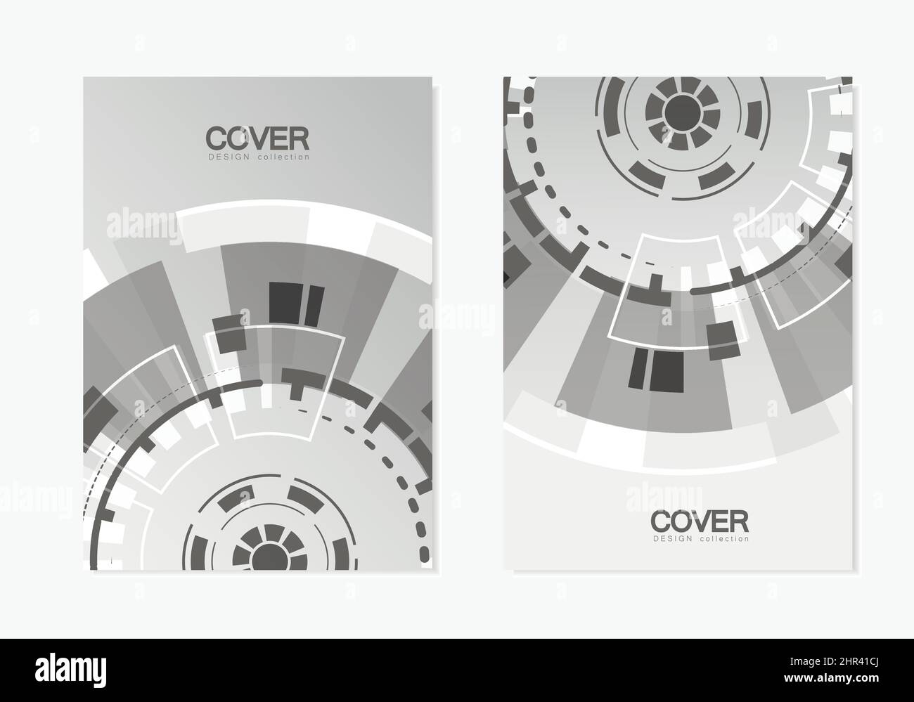 Brochure with abstract round structure. Technology design Stock Vector ...