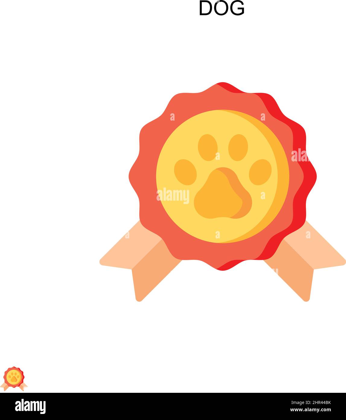 Dog Simple vector icon. Illustration symbol design template for web ...