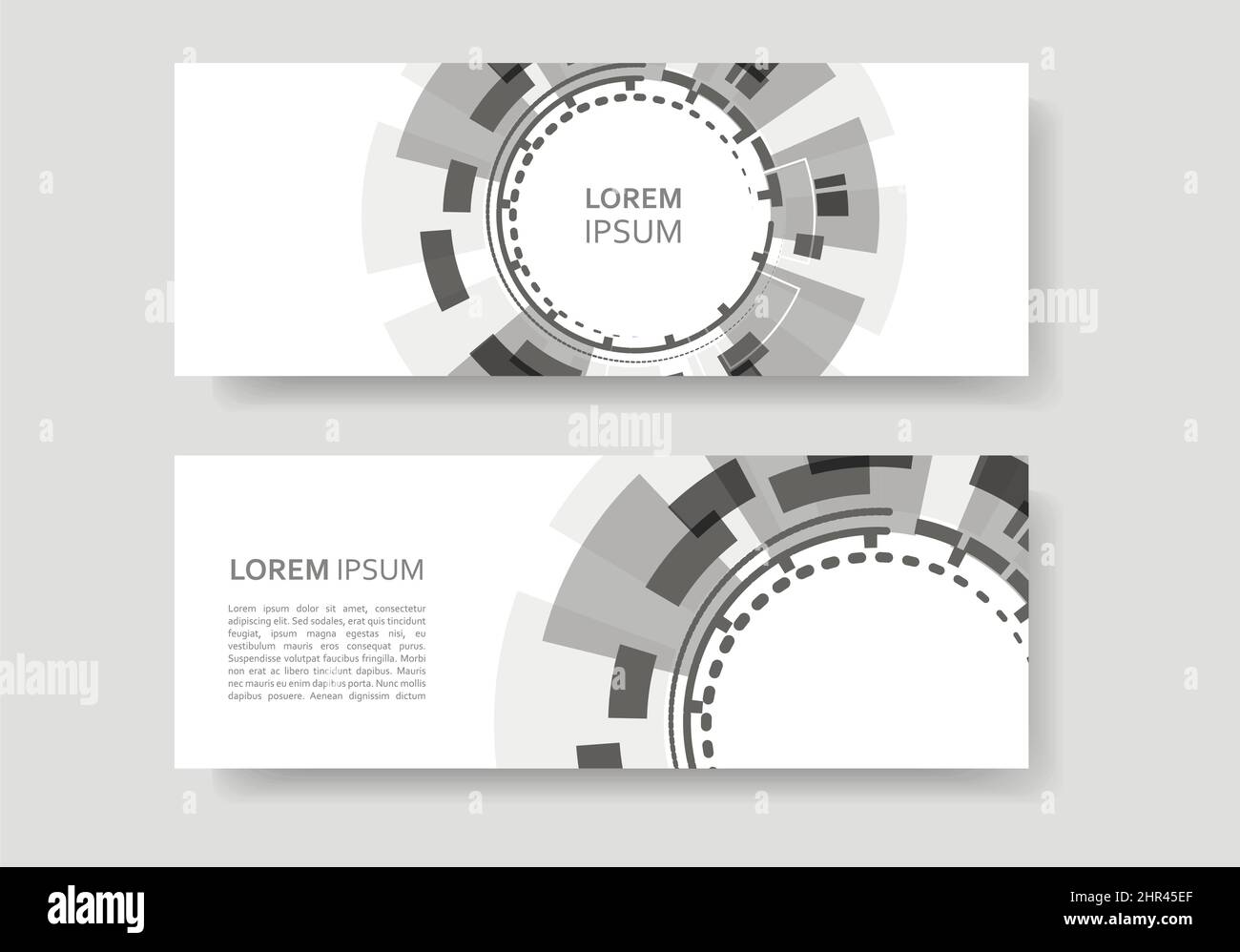 Brochure with abstract round background. Technology and industry design ...