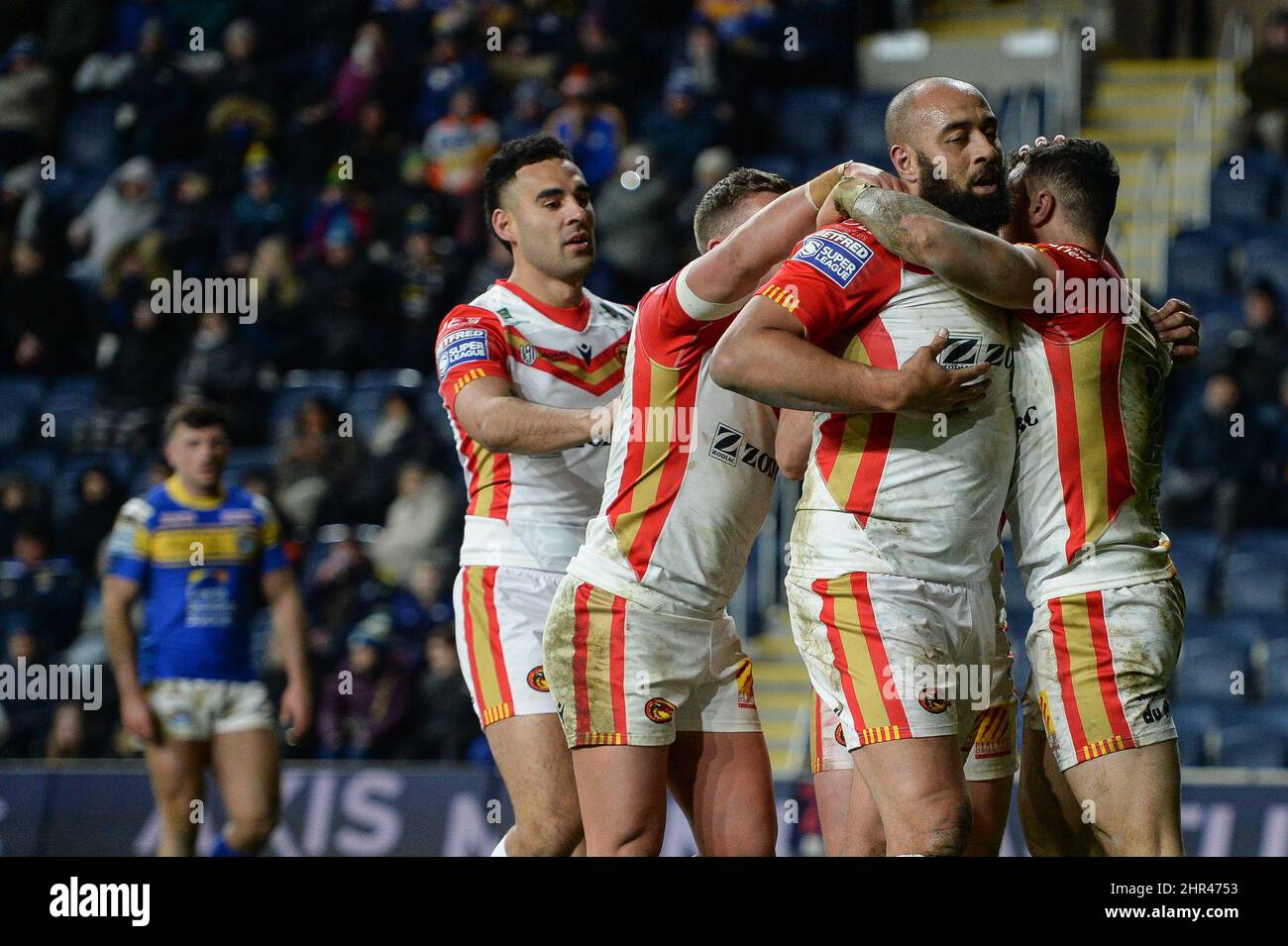 Leeds, England - 24 February 2022 - Sam Kasiano of Catalan Dragons ...