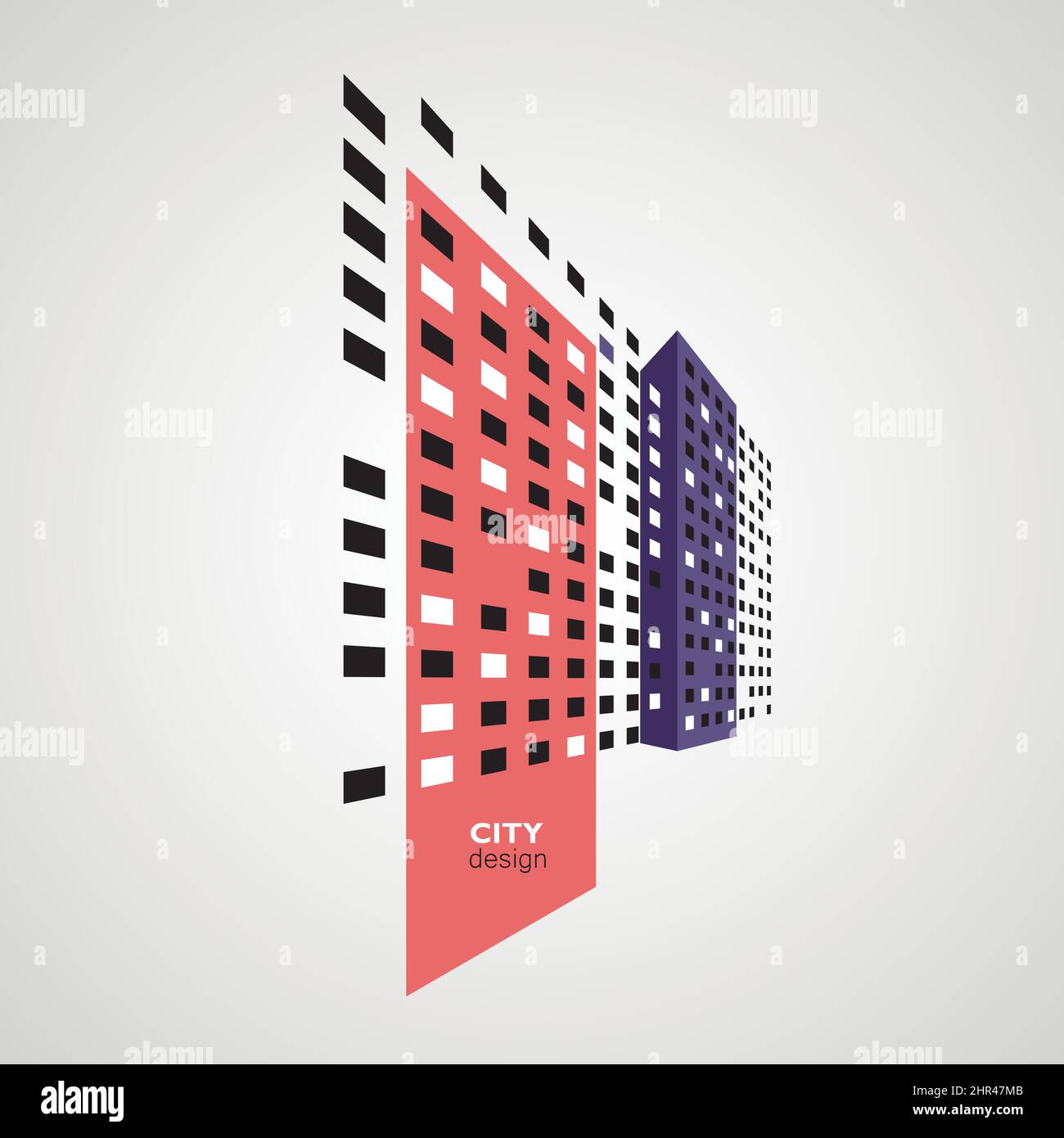 Abstract panorama color buildings on street Stock Vector Image & Art ...