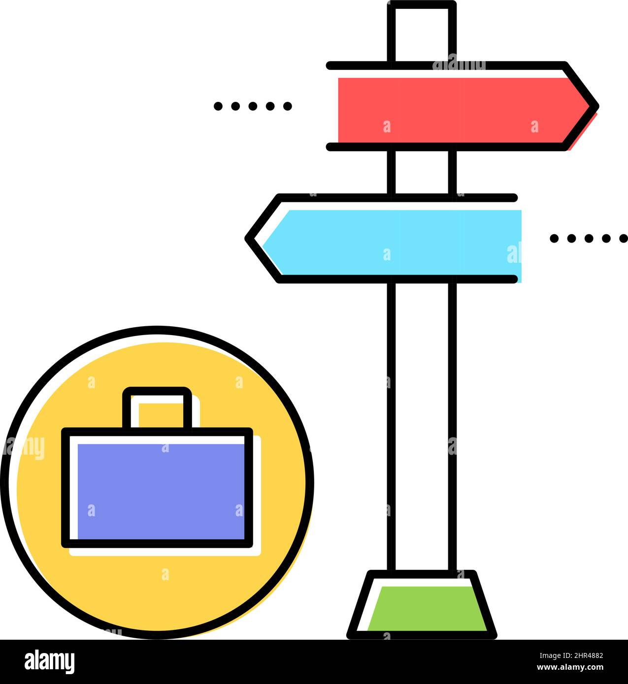 business direction color icon vector illustration Stock Vector Image ...