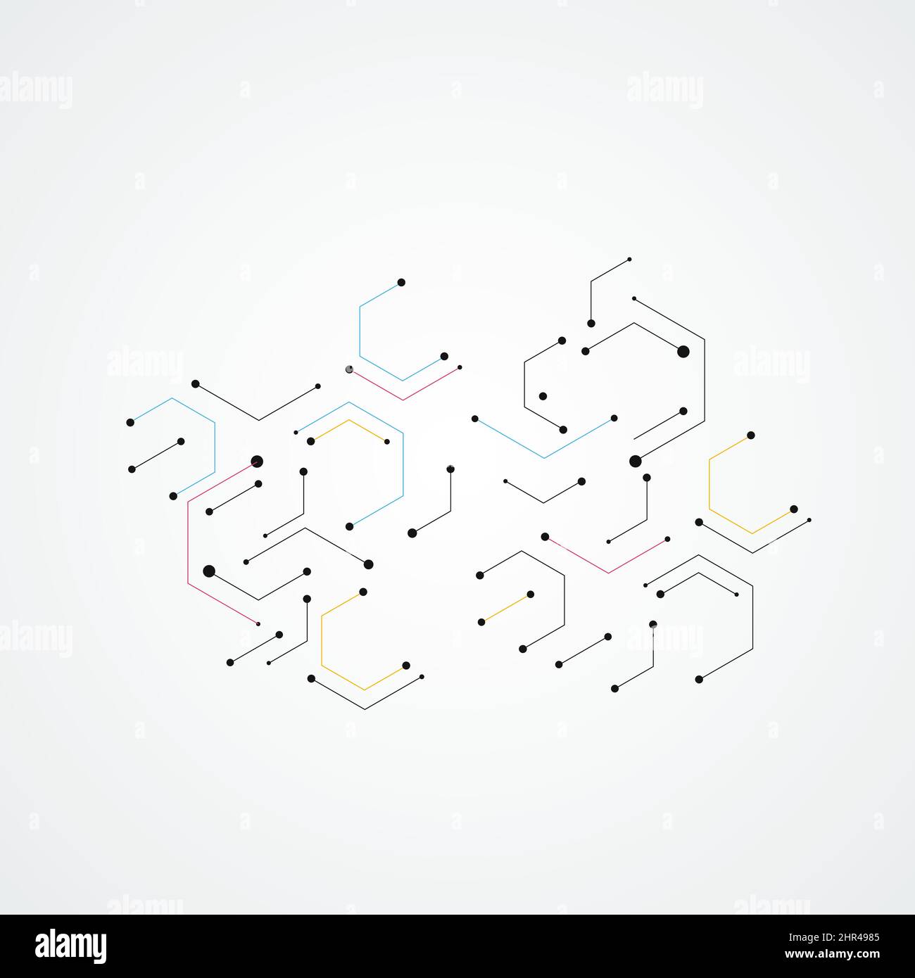Molecular Structure Pattern Background Vector Technology Design Stock