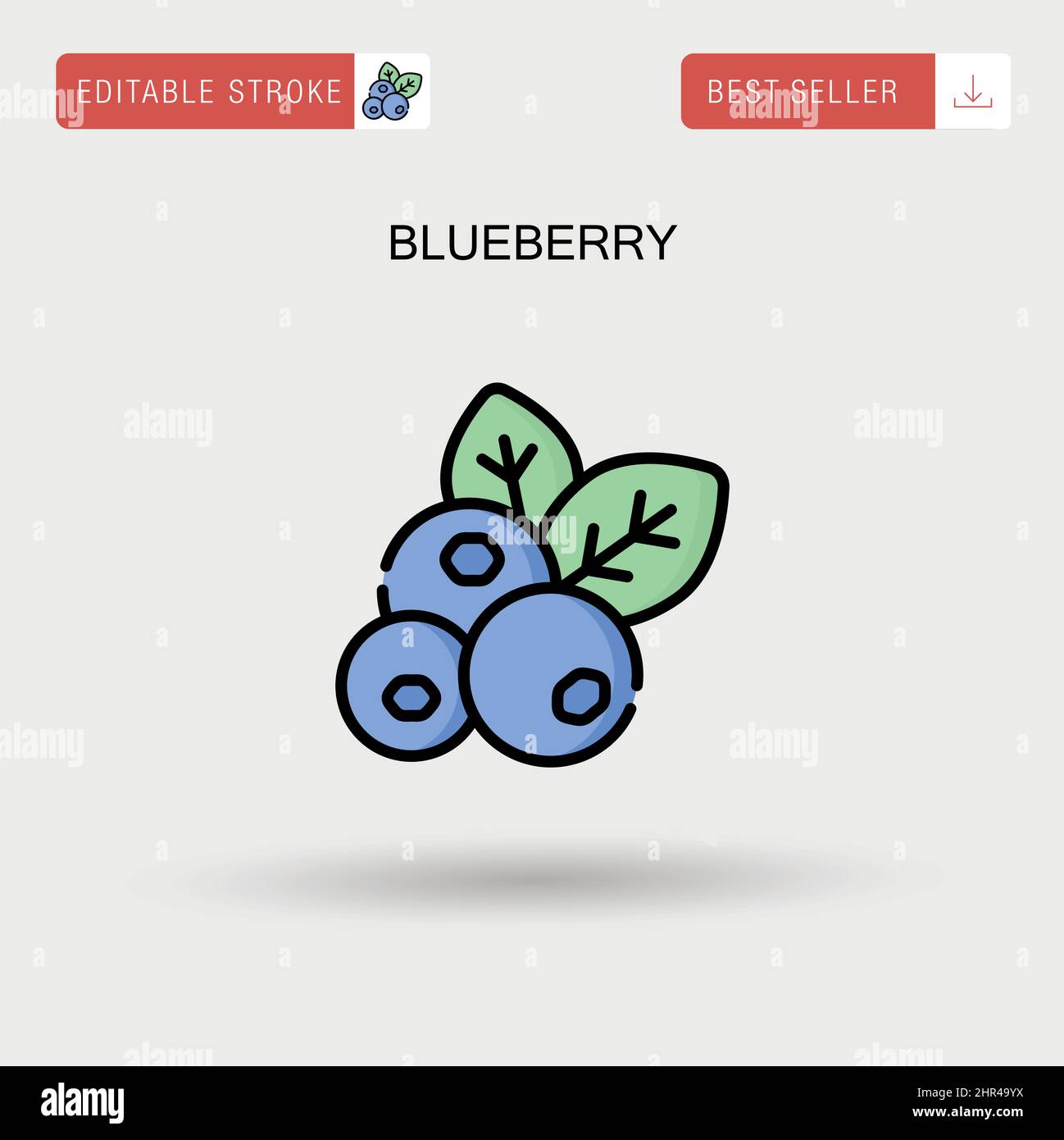 Blueberry Simple vector icon Stock Vector Image & Art - Alamy